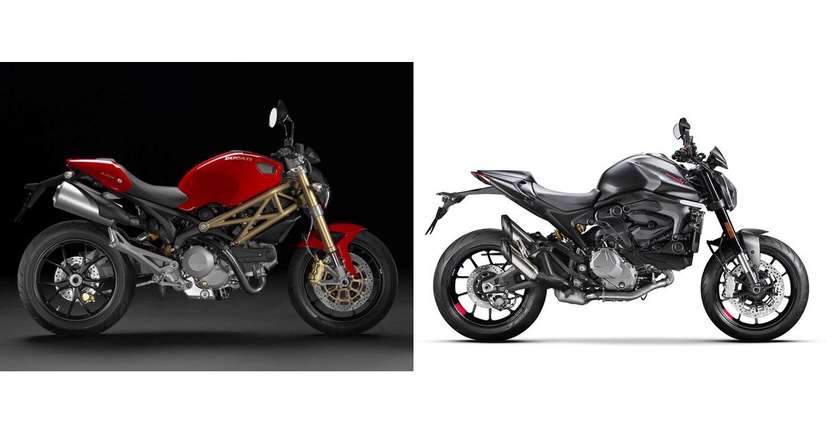 Motorrad Vergleich Ducati Monster 796 2014 vs. Ducati Monster + 2023