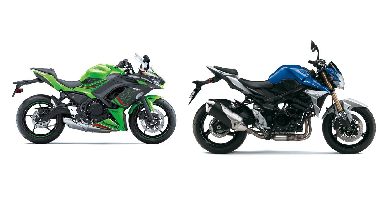 Motorrad Vergleich Kawasaki Ninja 650 2023 vs. Suzuki GSR 750 2017