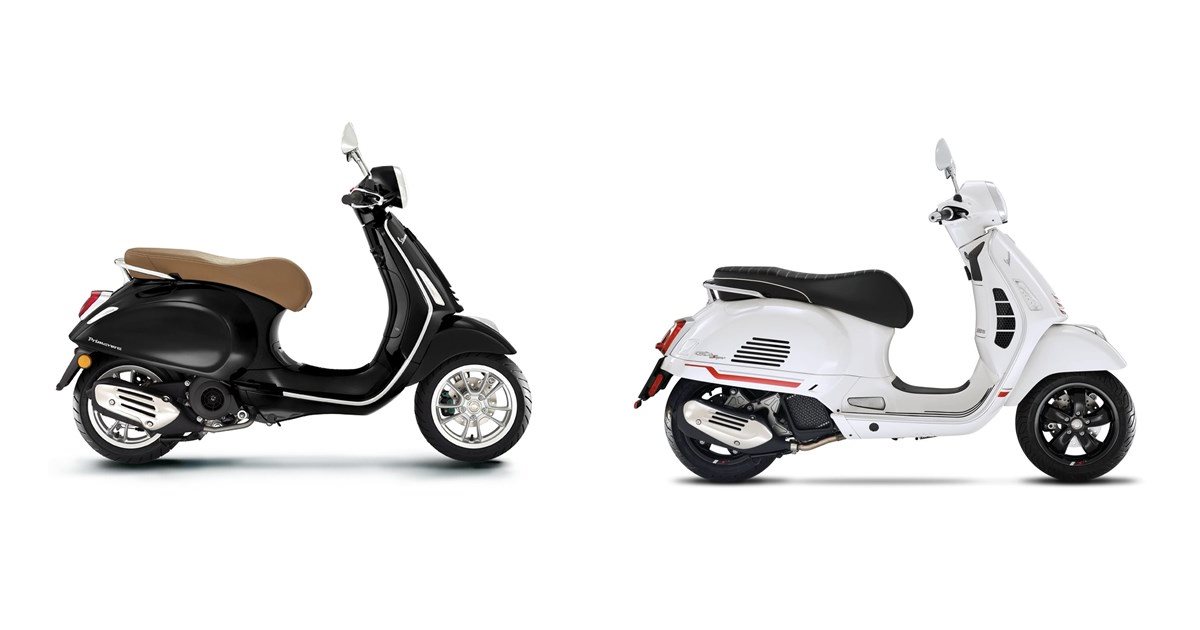 Motorrad Vergleich Vespa Primavera 125 iGet 2019 vs. Vespa GTS 125 Super Sport 2022