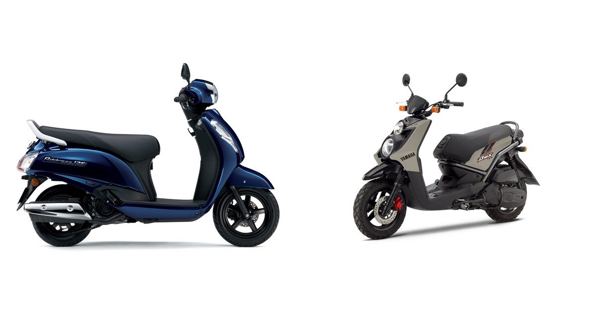 Motorrad Vergleich Suzuki Address 125 2023 vs. Yamaha BWs 125 2013