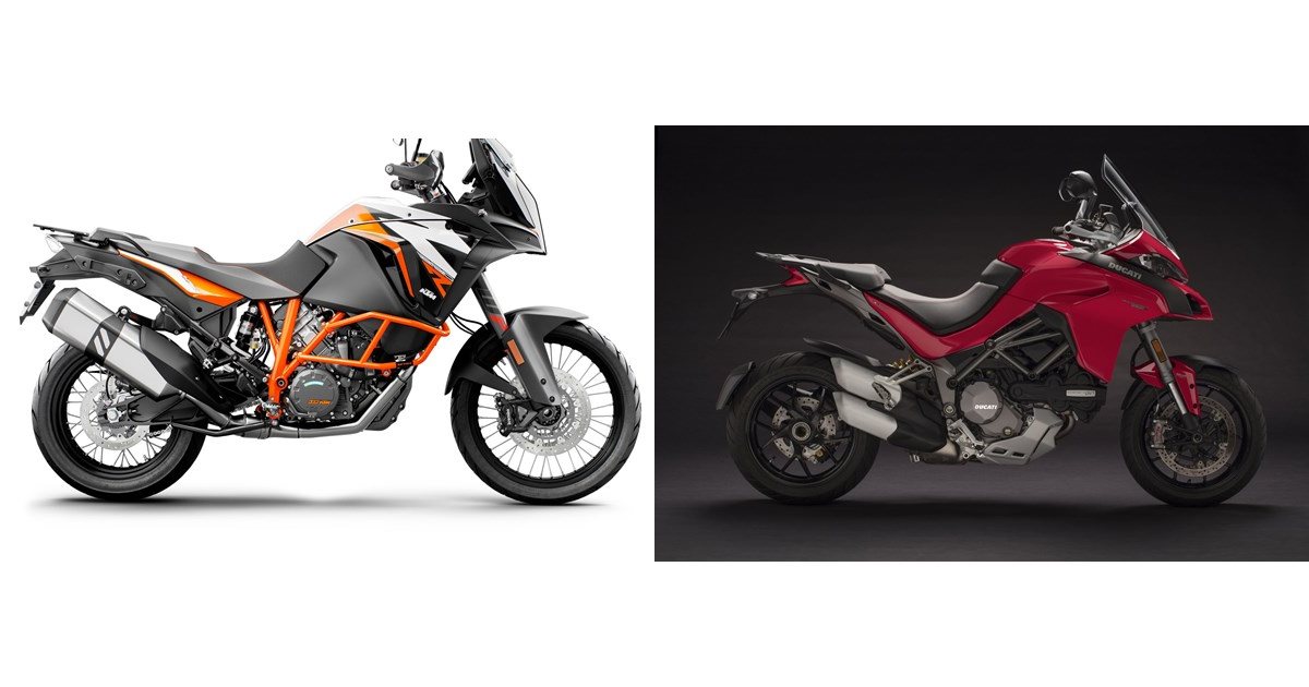 Motorrad Vergleich KTM 1290 Super Adventure R 2019 vs. Ducati ...