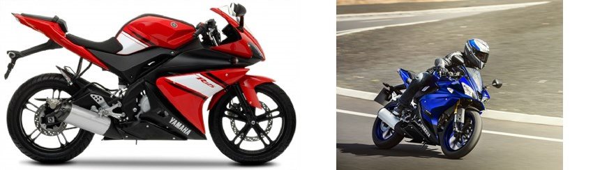 Motorrad Vergleich Yamaha R125 2009 vs. Yamaha R125 2018