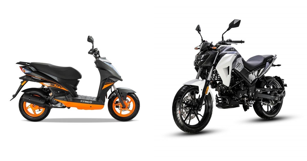 Motorrad Vergleich Kymco Agility RS Naked 50 2021 vs. Sym NH X 125 2022