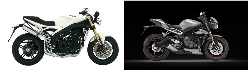 Motorrad Vergleich Triumph Speed Triple 1050 2007 vs. Triumph Street ...