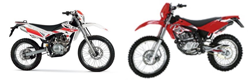 Motorrad Vergleich Beta RE 125 4T 2017 vs. Beta RR 125 4T 2006