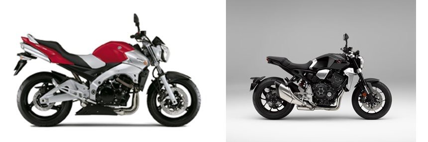 Motorrad Vergleich Suzuki GSR 600 2007 vs. Honda CB 1000 R 2018