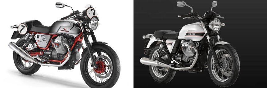 Motorrad Vergleich Moto Guzzi V7 Racer 2011 vs. Moto Guzzi V7 Classic 2009