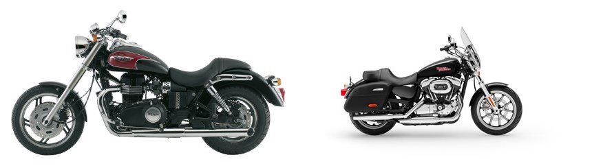Motorrad Vergleich Triumph Speedmaster 2008 vs. Harley-Davidson ...