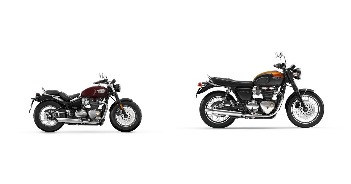 Motorrad Vergleich Triumph Bonneville Speedmaster 2023 vs. Triumph ...