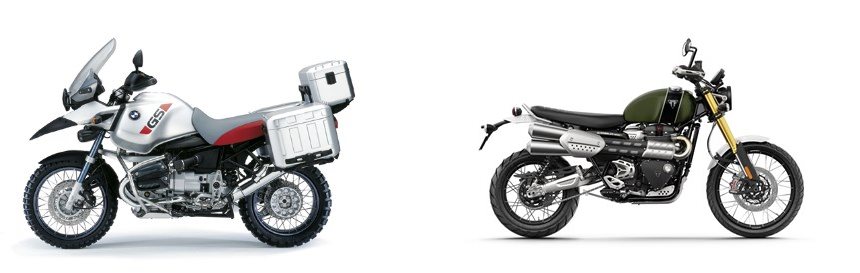 Motorrad Vergleich BMW R 1150 GS Adventure 2005 vs. Triumph Scrambler ...