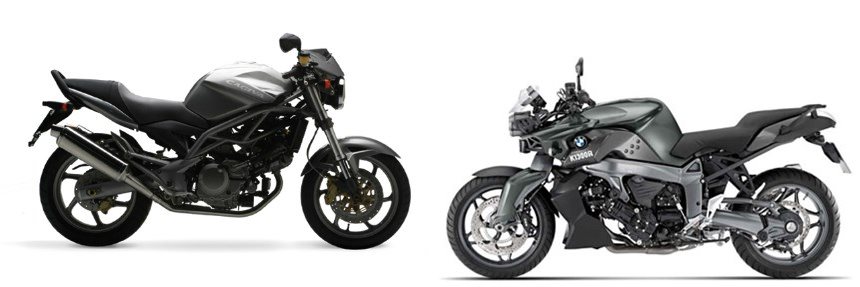 Motorrad Vergleich Cagiva Raptor 650 2005 vs. BMW K 1300 R 2010