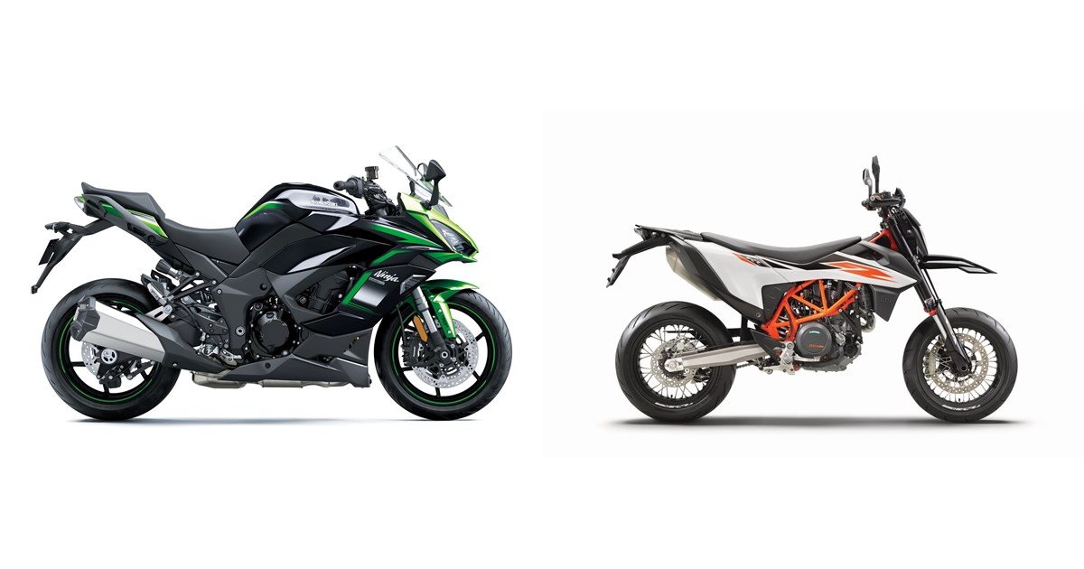 Motorrad Vergleich Kawasaki Ninja 1000SX 2021 vs. KTM 690 SMC R 2020