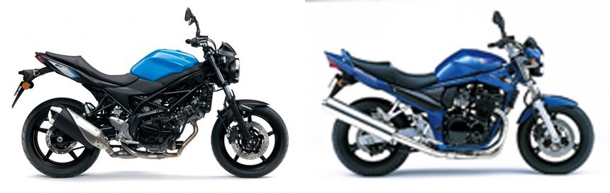 Motorrad Vergleich Suzuki SV 650 2017 vs. Suzuki Bandit 650 2006