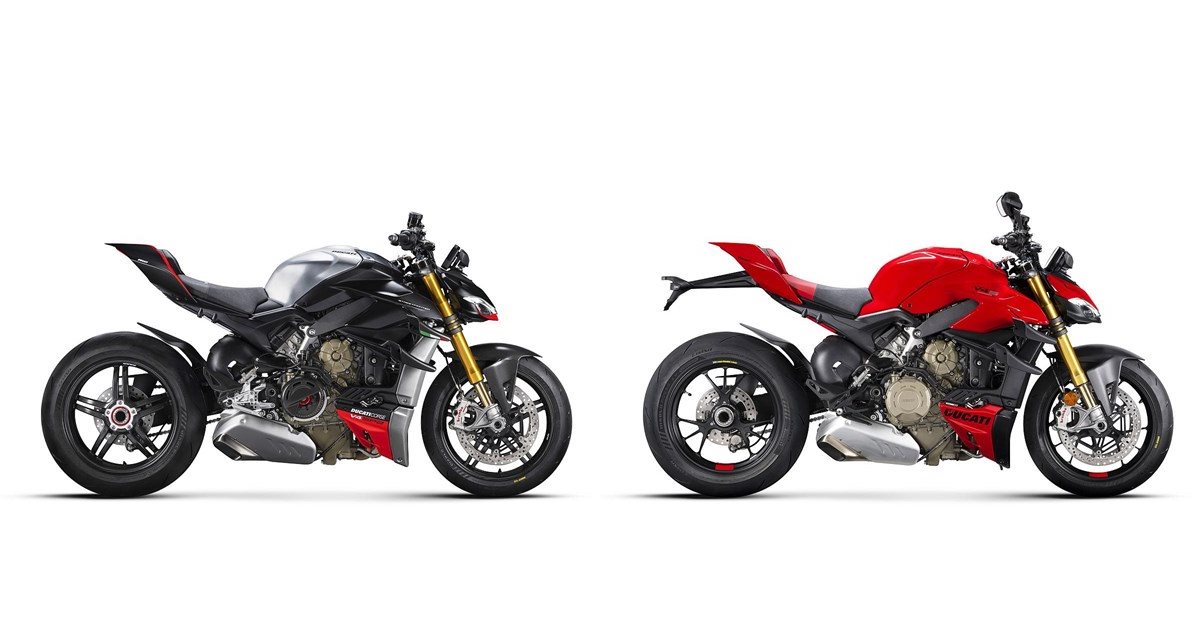 Motorrad Vergleich Ducati Streetfighter V4 SP2 2023 vs. Ducati Streetfighter V4 S 2023