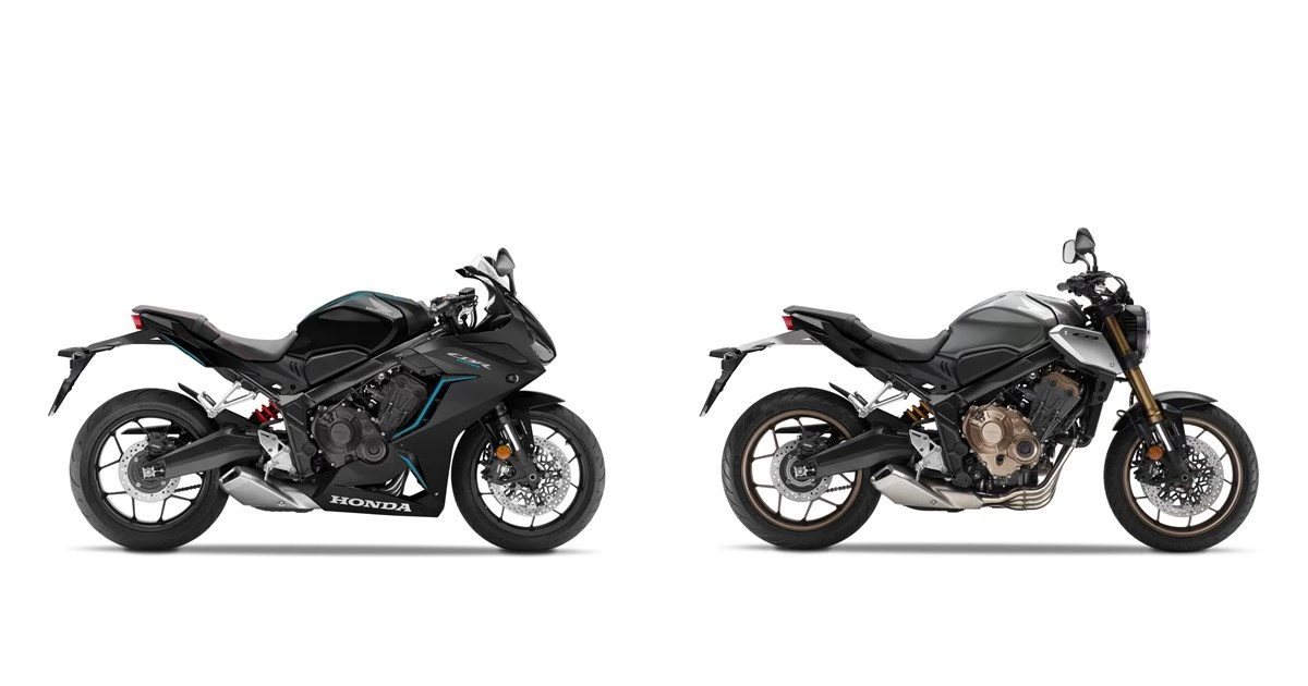 Motorrad Vergleich Honda CBR650R 2023 vs. Honda CB650R 2021