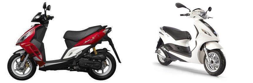 Sym Jet Sport X 50 S 2011 vs Piaggio Fly 50 2T 2012