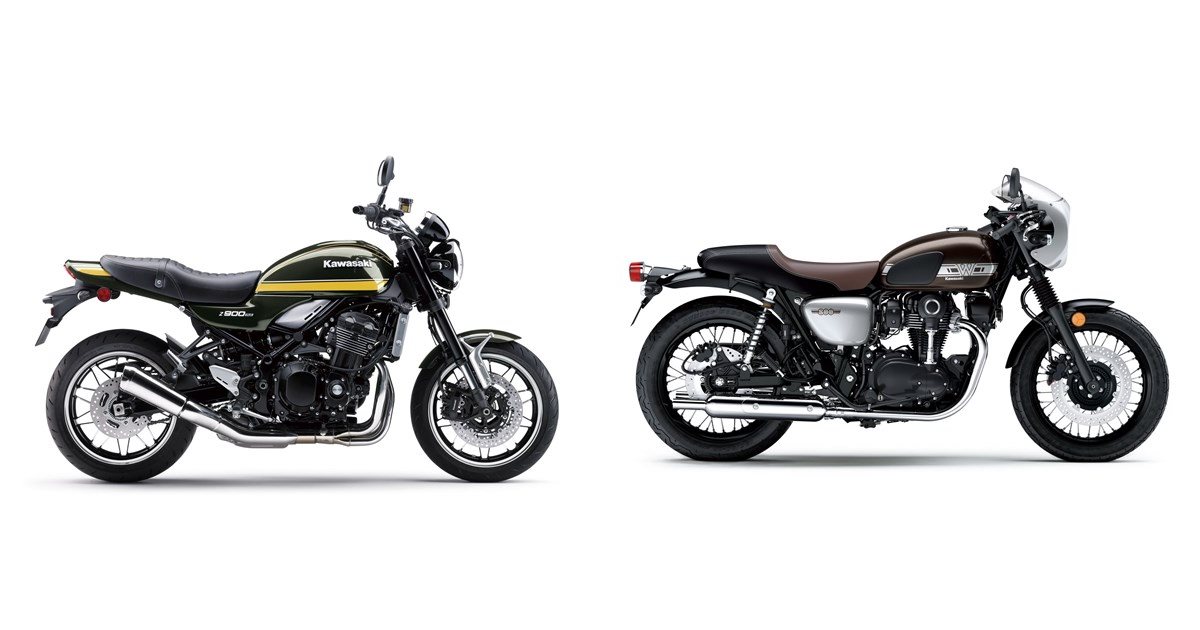 Motorrad Vergleich Kawasaki Z900 RS 2021 vs. Kawasaki W800 Cafe 2020
