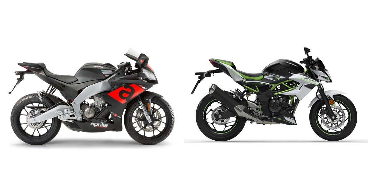 Motorrad Vergleich Aprilia RS 125 ABS 2017 vs. Kawasaki Z125 2019