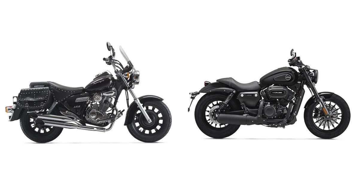 Motorrad Vergleich Keeway Superlight 125 2022 vs. Keeway V-Cruise 2023