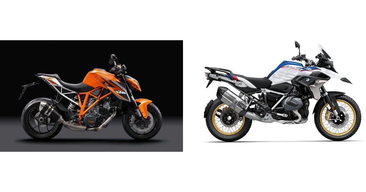 Motorrad Vergleich KTM 1290 Super Duke R 2014 vs. BMW R 1250 GS 2019