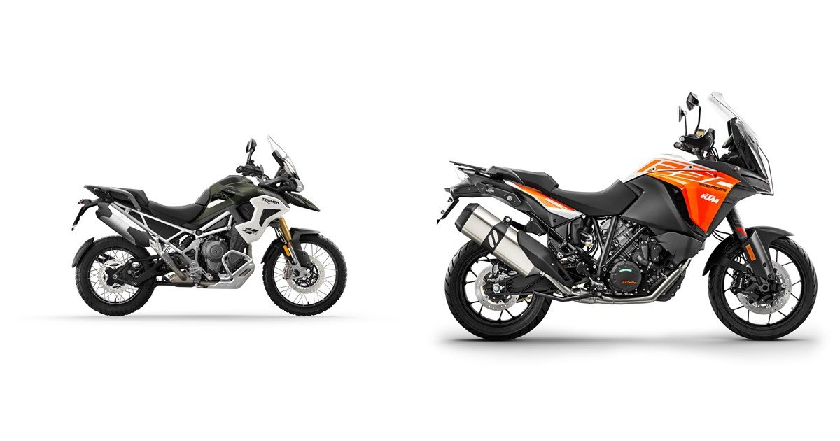 Motorrad Vergleich Triumph Tiger 1200 Rally PRO 2023 vs. KTM 1290 Super ...