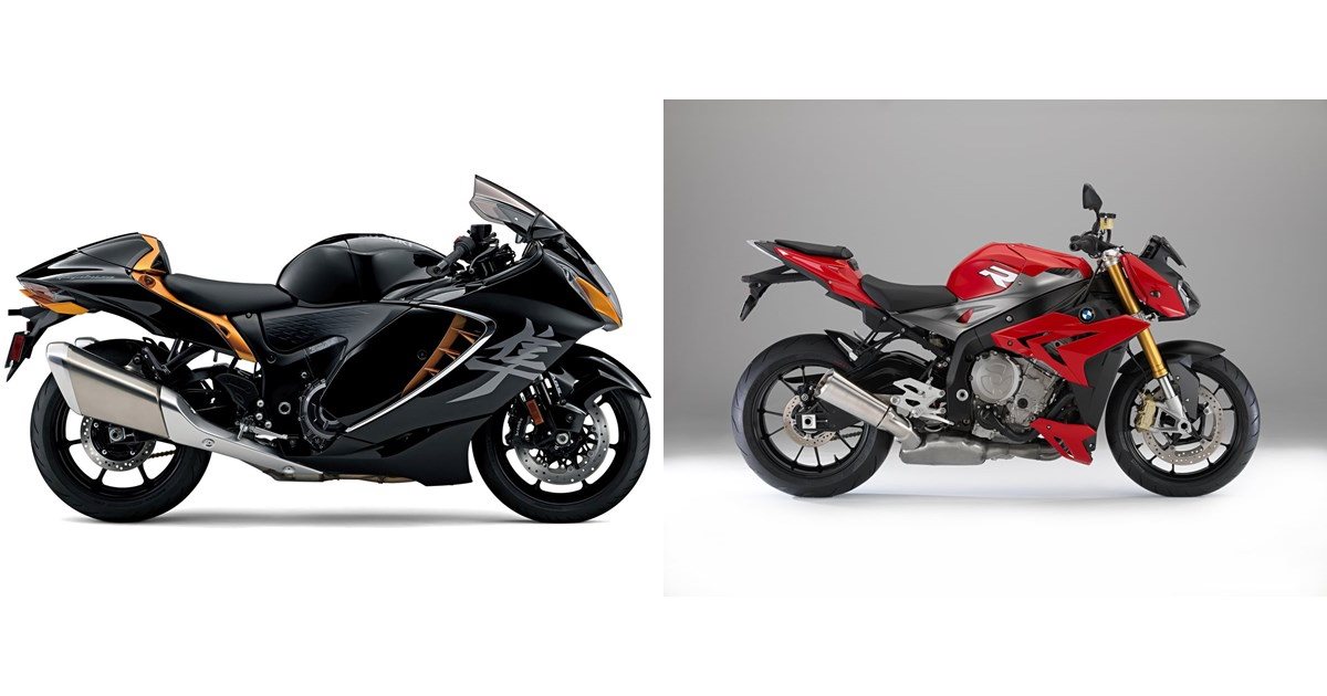 Motorrad Vergleich Suzuki Hayabusa 2022 vs. BMW S 1000 R 2015