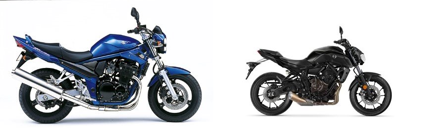 Suzuki Bandit 650 2005 vs Yamaha MT-07 2020