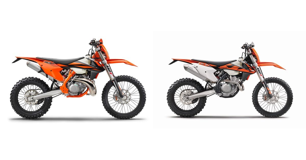 Motorrad Vergleich KTM 250 EXC TPI 2019 vs. KTM 250 EXC-F 2018