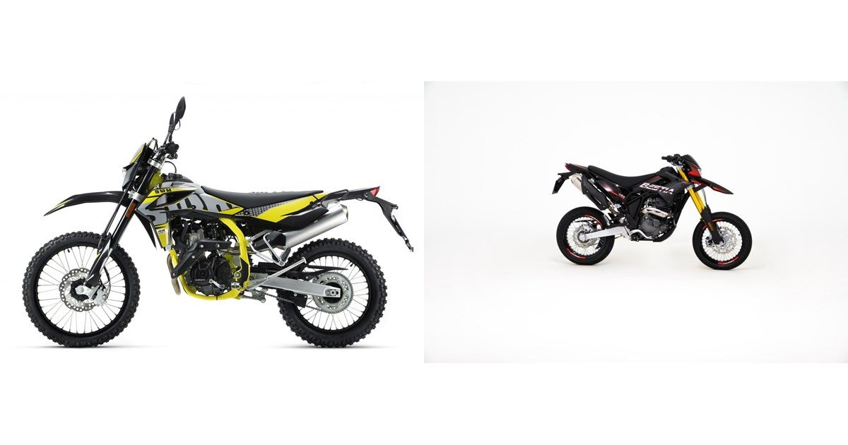 Motorrad Vergleich SWM RS 125 R 2020 vs. Online Bestia 125 ABS 2023