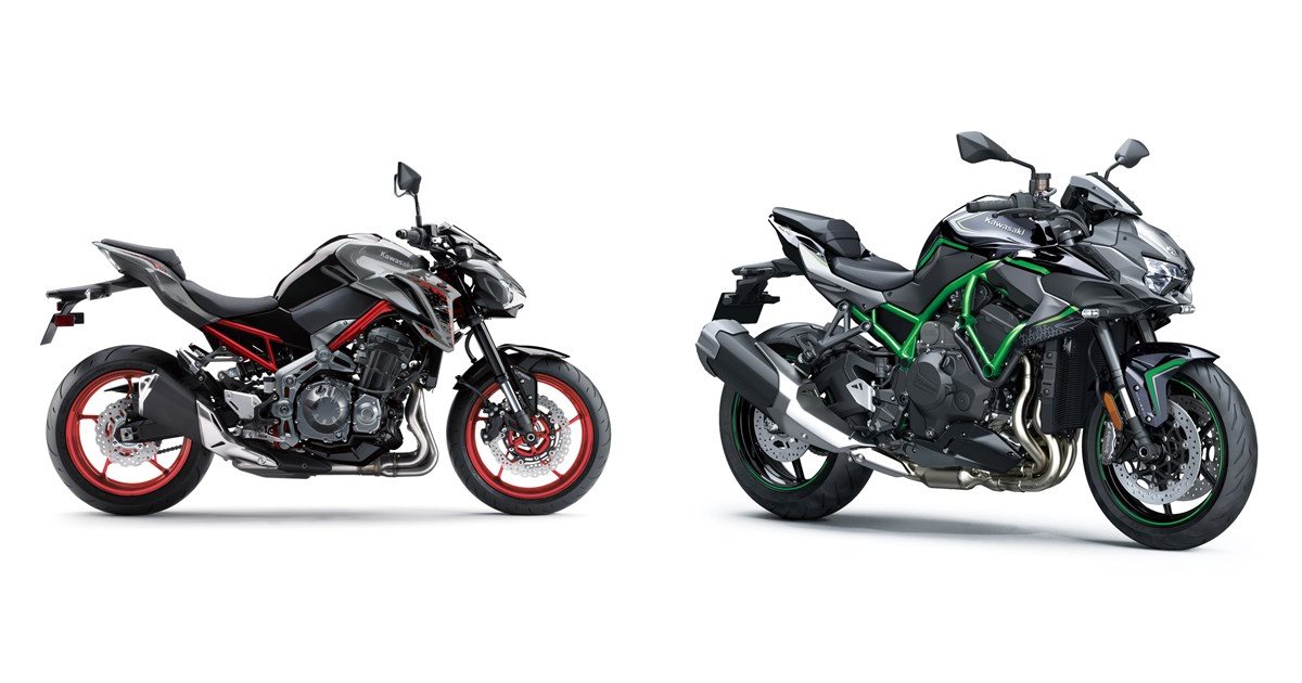 Motorrad Vergleich Kawasaki Z900 2019 vs. Kawasaki Z H2 2020