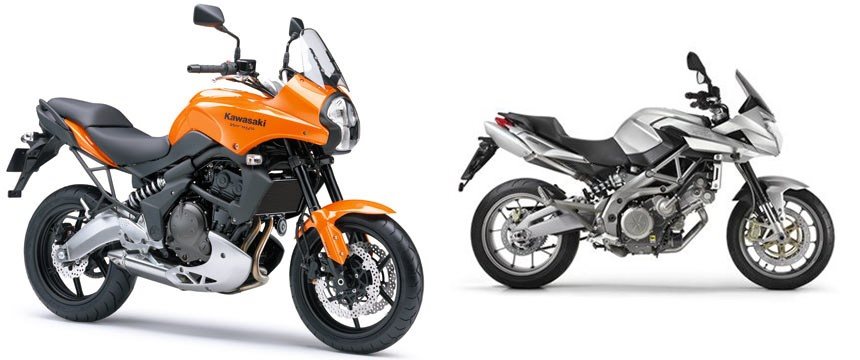Motorrad Vergleich Kawasaki Versys 650 2009 vs. Aprilia SL 750 Shiver ...