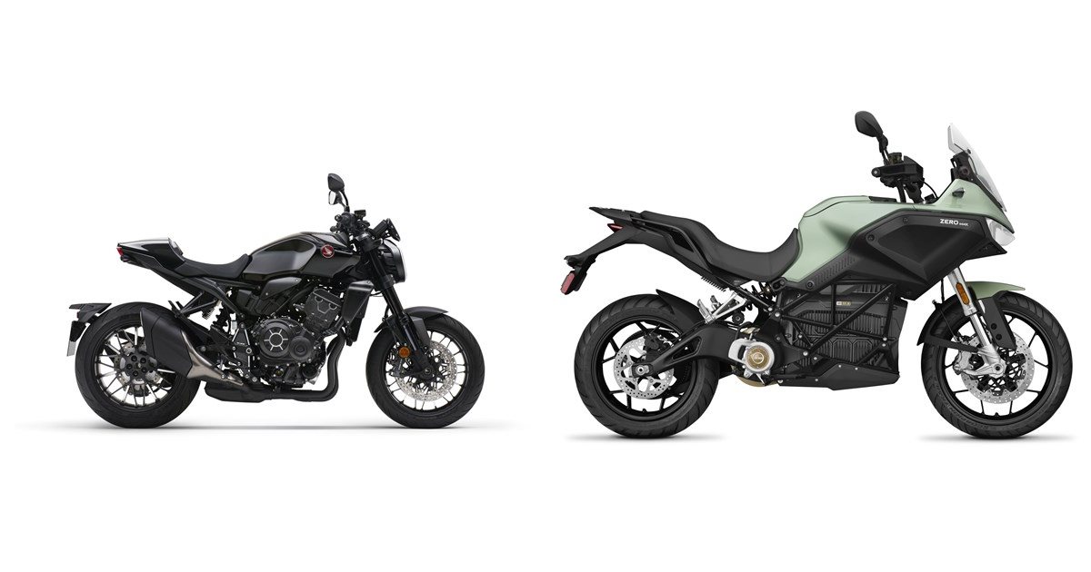 Motorrad Vergleich Honda CB1000R Black Edition 2022 vs. Zero DSR/X 2022