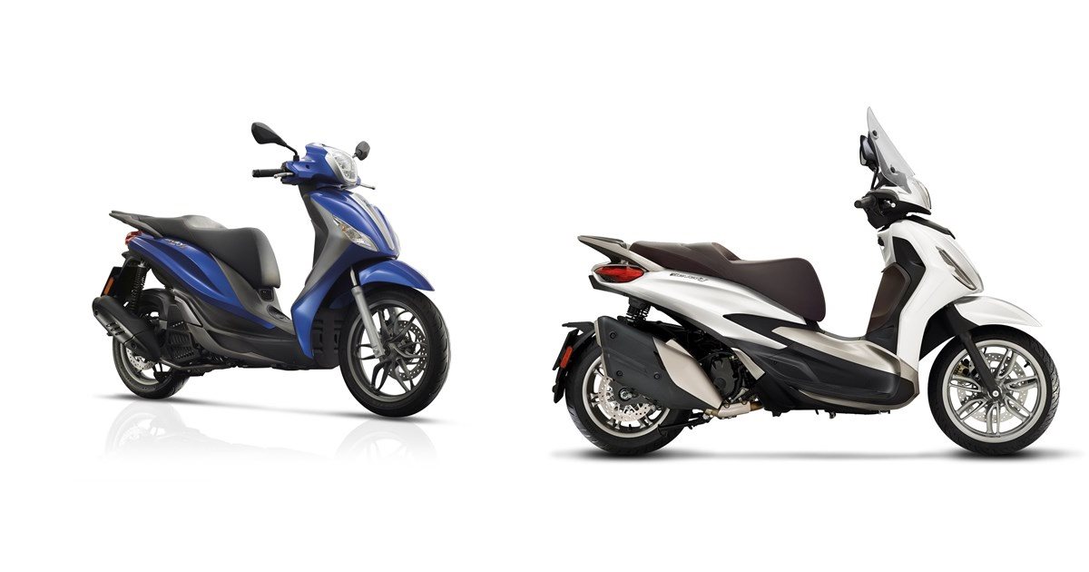 Motorrad Vergleich Piaggio Medley S 125 ie IGET 2018 vs. Piaggio Beverly 400 2021