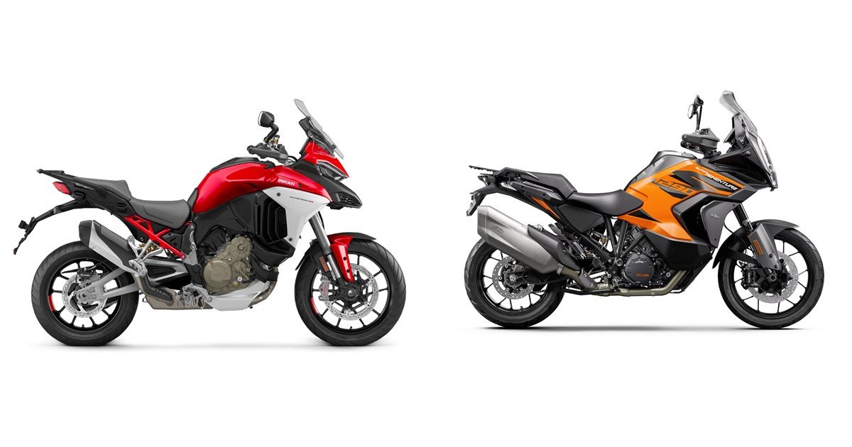 Motorrad Vergleich Ducati Multistrada V4 S 2023 vs. KTM 1290 Super ...