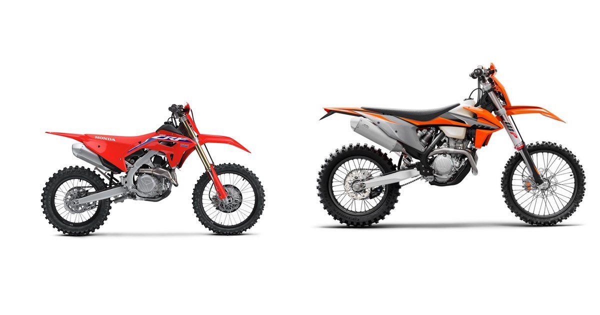 Motorrad Vergleich Honda CRF 450 RX 2021 vs. KTM 350 EXC-F 2021
