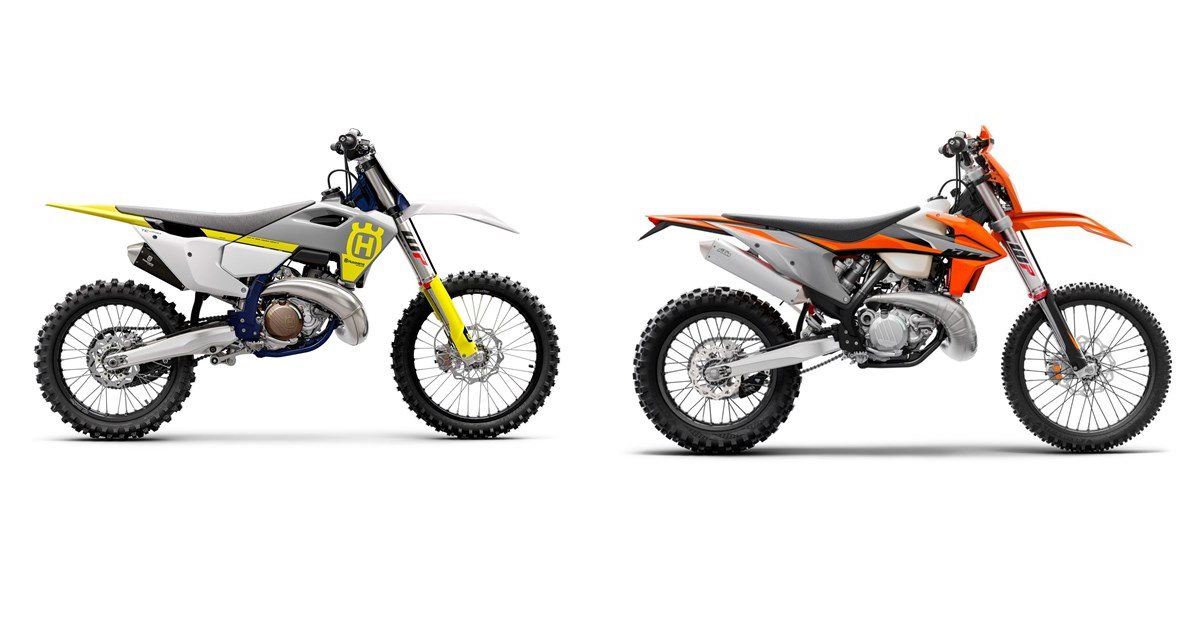 Motorrad Vergleich Husqvarna TC 250 2023 vs. KTM 250 EXC TPI 2021