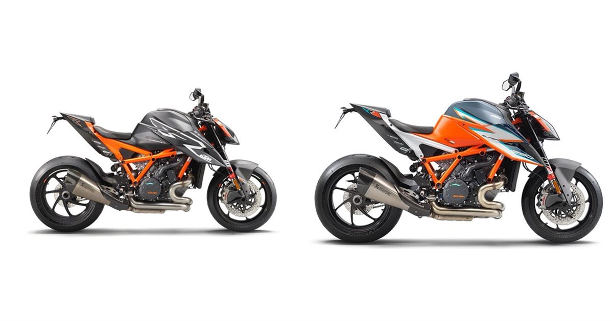Comparaison des motos KTM 1290 Super Duke RR 2023 VS. KTM 1290 Super ...