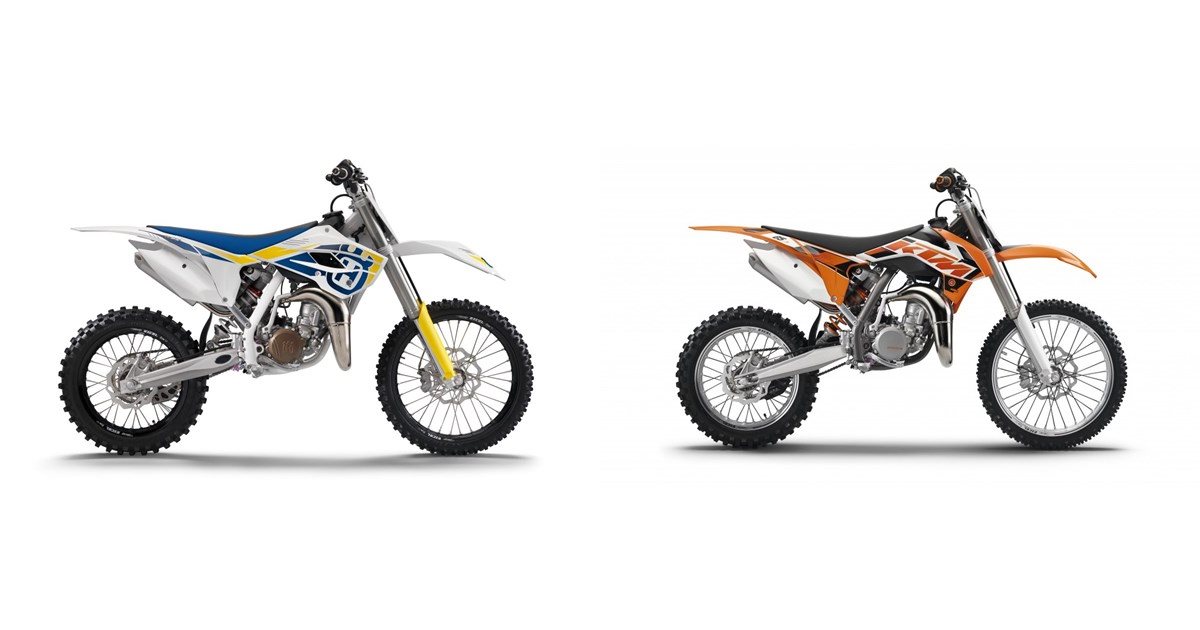 Motorrad Vergleich Husqvarna TC 85 2014 vs. KTM 85 SX 19/16 2015