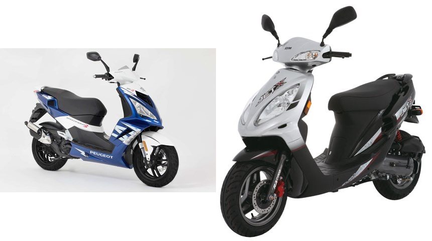 Motorrad Vergleich Peugeot Speedfight 3 50 2t Ac 2013 Vs Sym Jet Euro