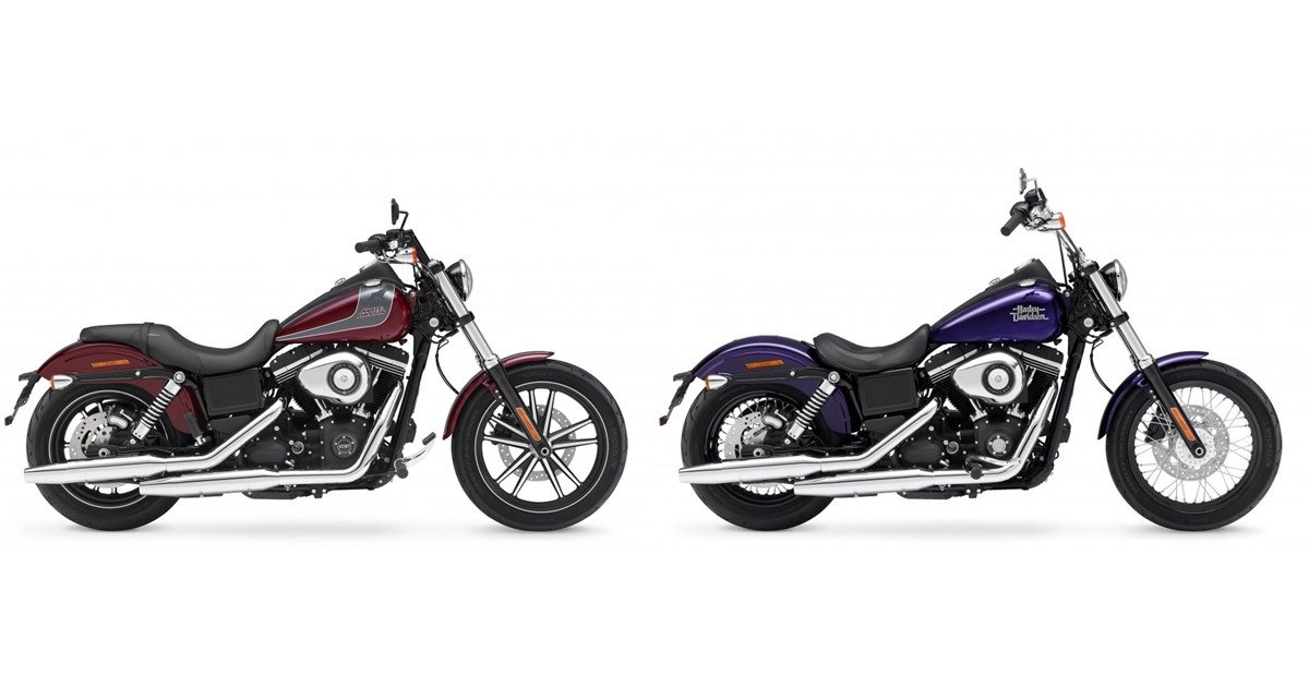 Motorrad Vergleich Harley-Davidson Dyna Street Bob Special 2014 vs ...