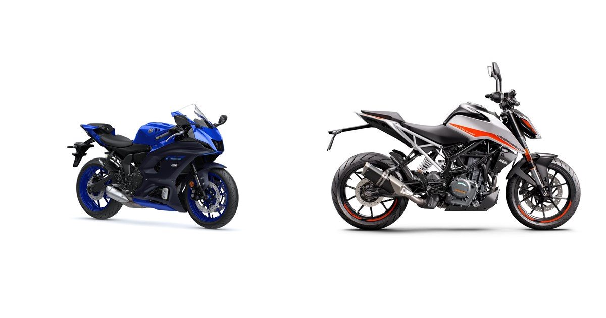 Yamaha R7 2021 vs KTM 390 Duke 2021
