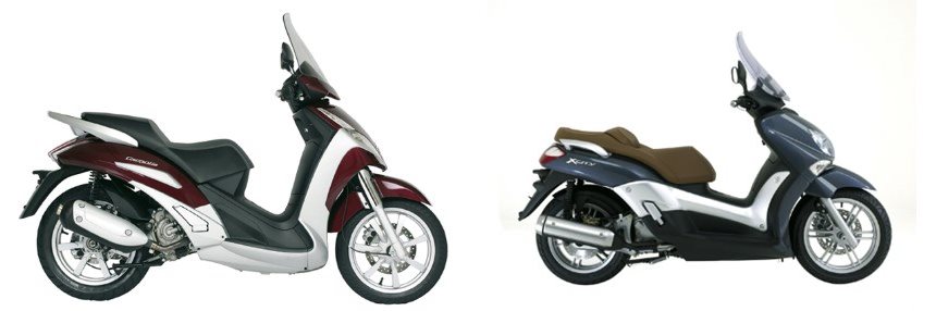 Motorrad Vergleich Peugeot Geopolis 250 Executive 2008 vs. Yamaha X ...