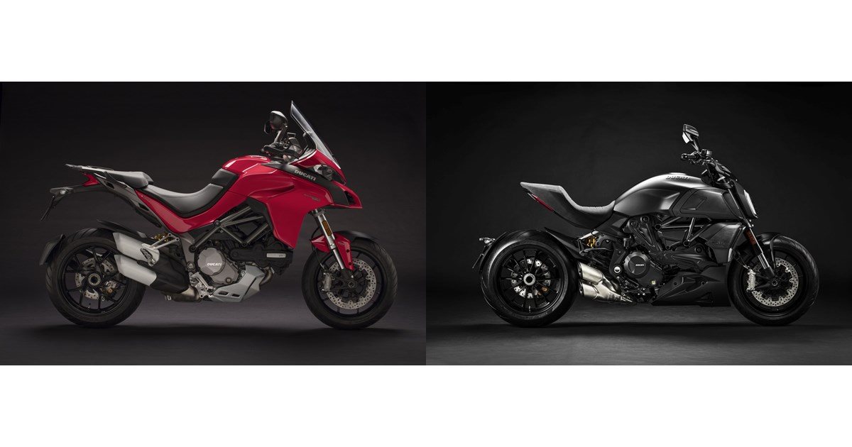 Motorrad Vergleich Ducati Multistrada 1260 2018 vs. Ducati Diavel 1260 2021