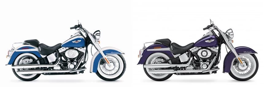 Motorrad Vergleich Harley-Davidson Softail Deluxe FLSTN 2005 vs. Harley ...
