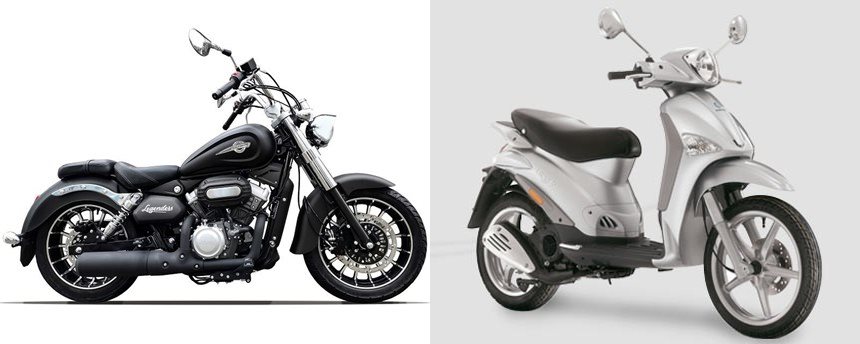 Motorrad Vergleich MAG Legenders V 125 2022 vs. Piaggio Liberty 125 RST 2010