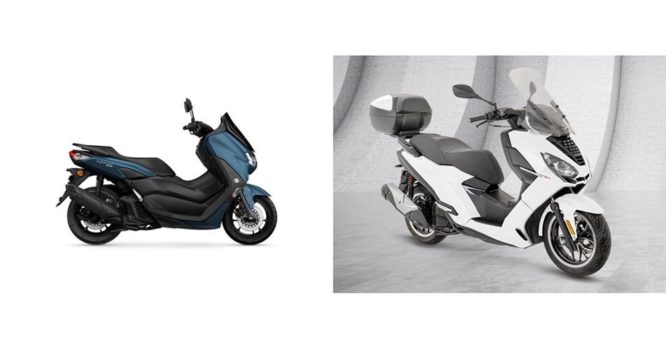 Motorrad Vergleich Yamaha NMAX 155 2023 vs. Peugeot Pulsion 125 Allure 2023