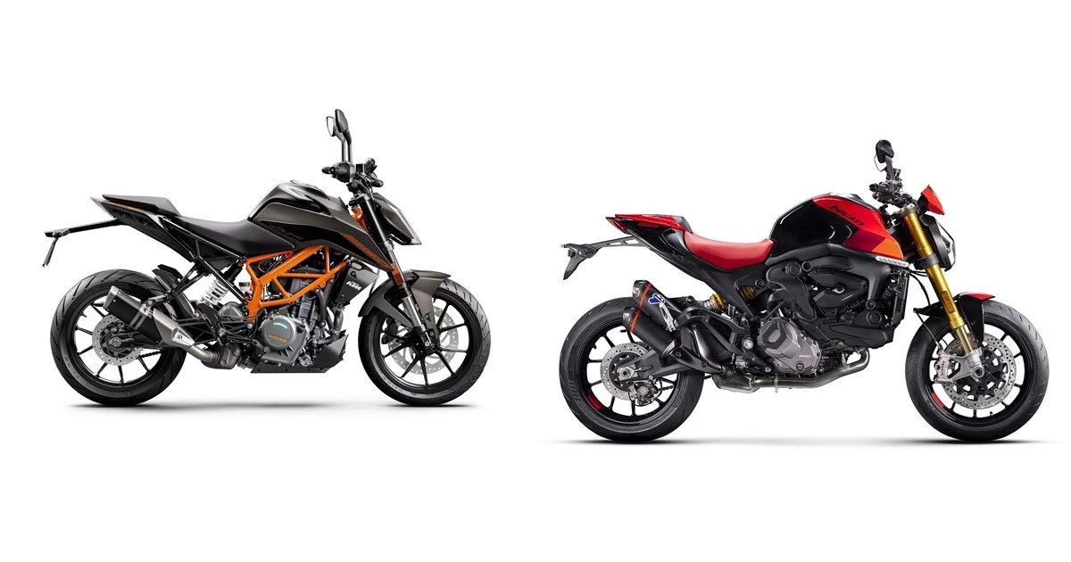 KTM 390 Duke 2023 vs Ducati Monster SP 2023