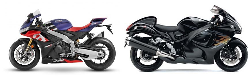 Motorrad Vergleich Aprilia RSV4 1100 Factory 2021 vs. Suzuki GSX 1300 R ...
