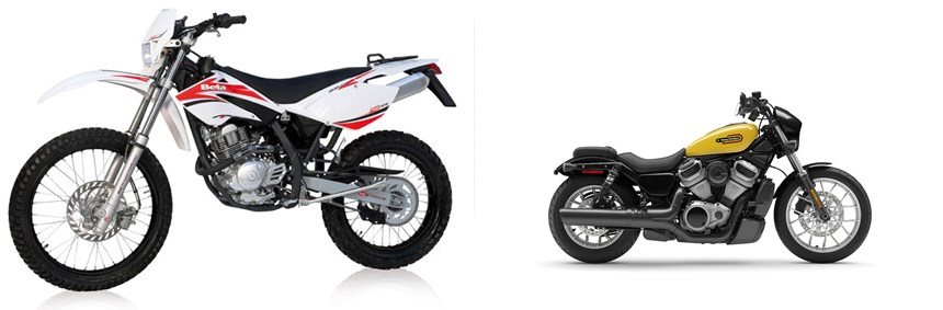 Motorrad Vergleich Beta RE 125 4T 2009 vs. Harley-Davidson Nightster ...