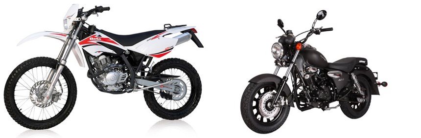 Motorrad Vergleich Beta RE 125 4T 2009 vs. Keeway Superlight 125 2012
